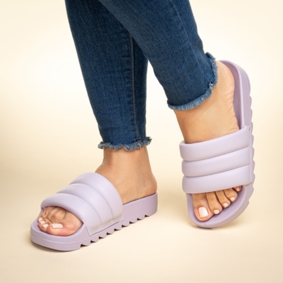 SunnyMia | Shoes | Lilac Puff Slide Sandals | Poshmark